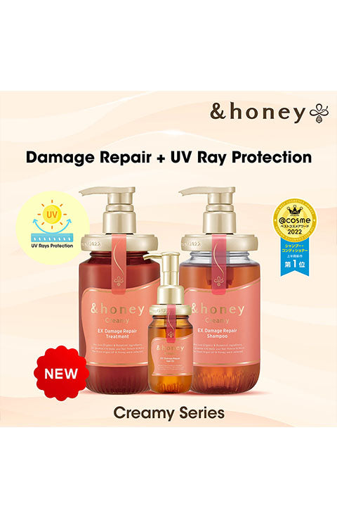 ViCREA & Honey Creamy EX Damage Repair Shampoo, Treatment- Refill 12.3– Palace Beauty Galleria